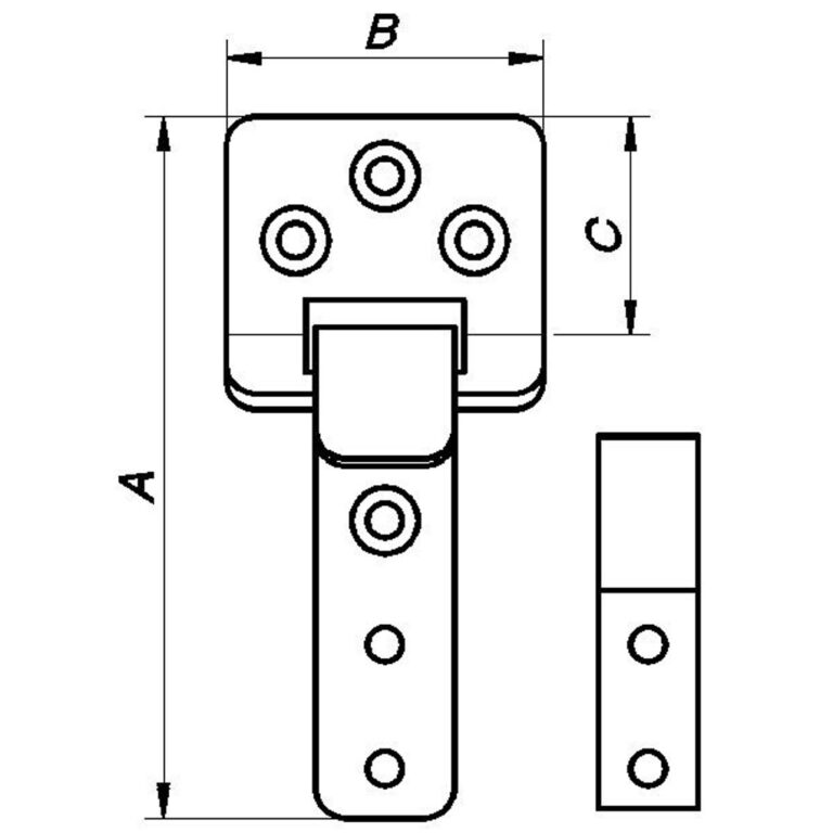 KLAPBORDSBESLAG ELZ(2STK) - PN Katalog